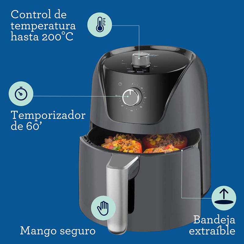 Freidora de aire Oster® de 4L con revestimiento DiamondForce ...