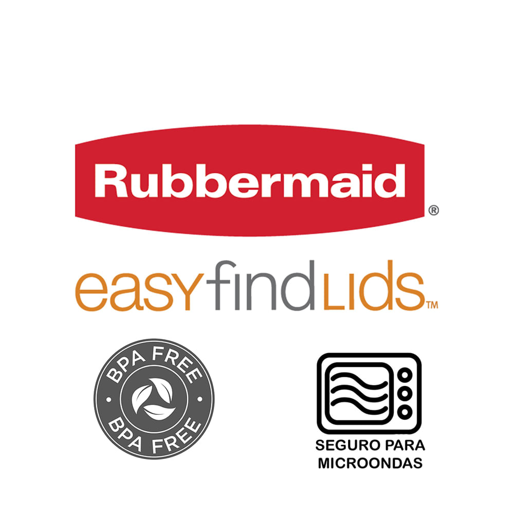 Hermético Rubbermaid Easy Find Lids Rectangular 2,0lts