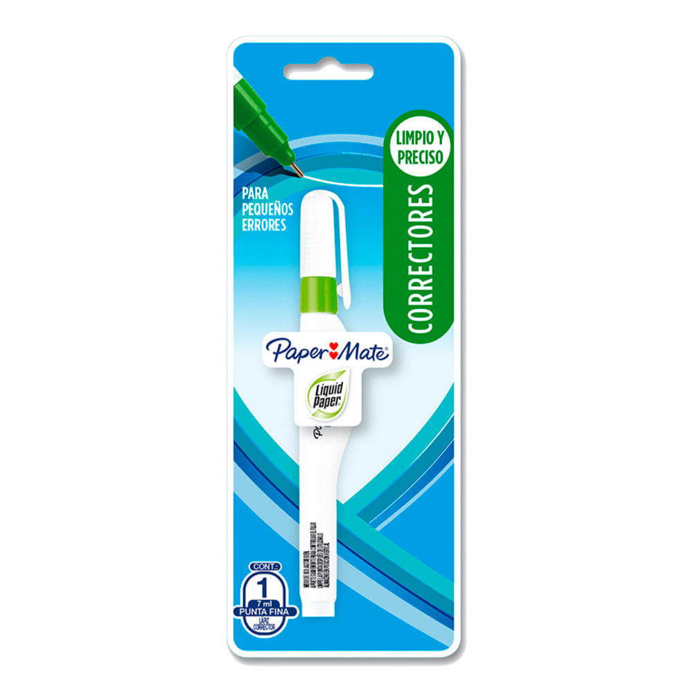 Lápiz corrector Liquid Paper 7ml blíster x1