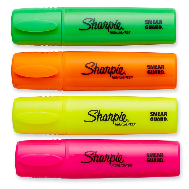 Destacador Sharpie Blade flúor 4 colores surtidos
