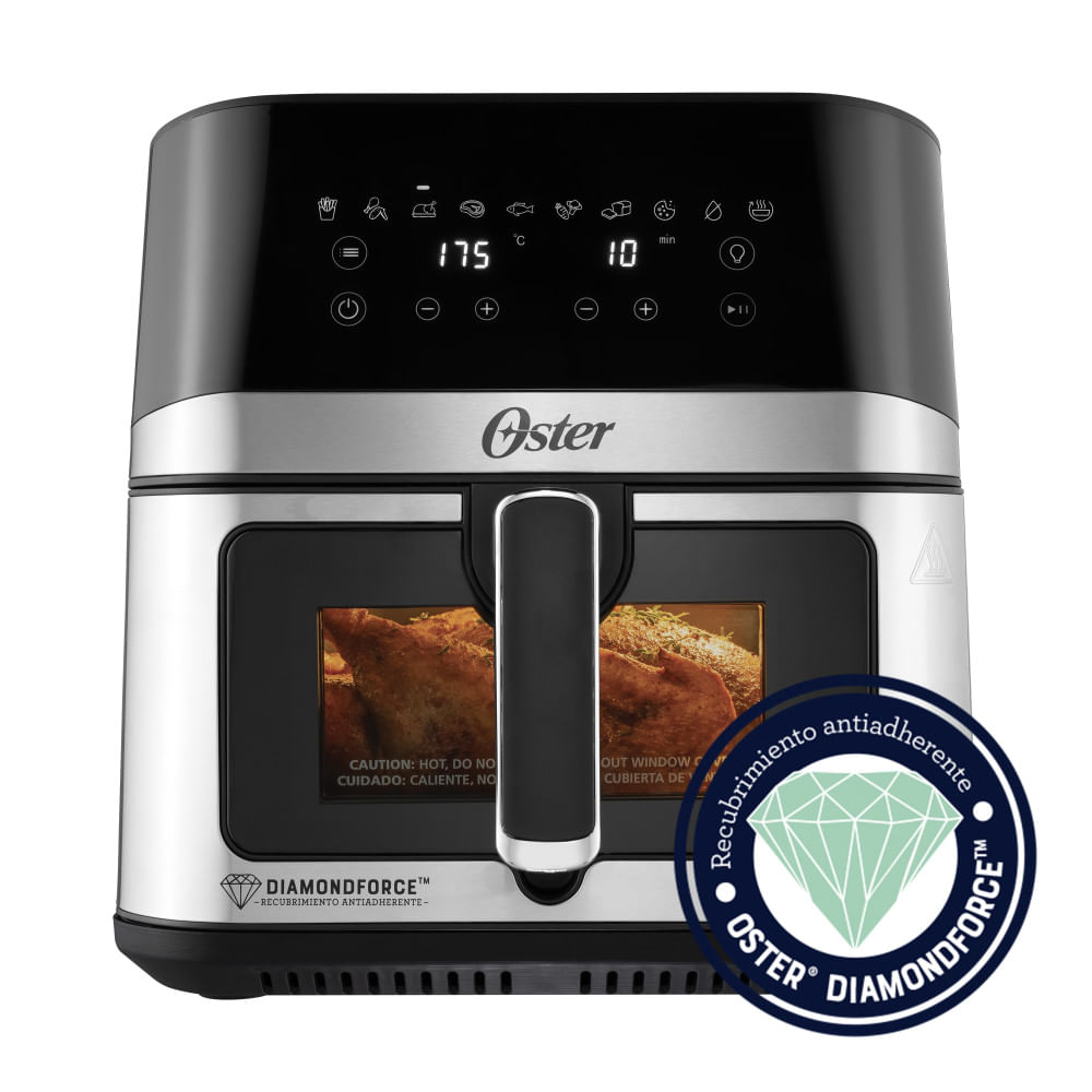 Oster® Freidora de Aire Digital, Recubrimiento Oster® DiamondForce, 7.5L de Capacidad, 10 ...