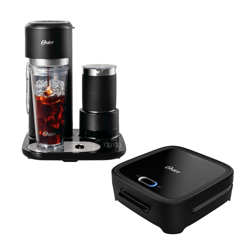 Kit Cafetera latte Oster® con espumador BVSTDC02B y Sandwichera Oster ...