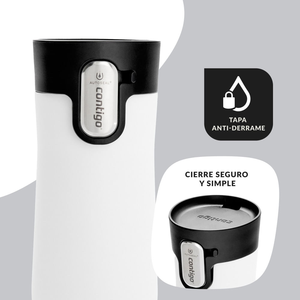 Vaso térmico Contigo® West Loop 473 ml, color blanco