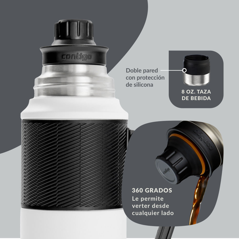 Termo al vacío Contigo® Thermalock, 1,182 ml, color blanco