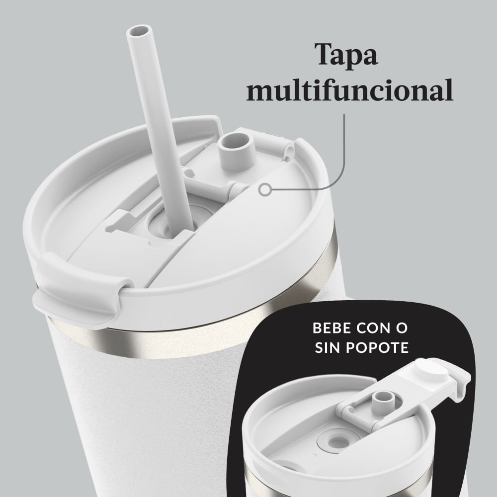 Vaso térmico Contigo® Streeterville 1.18 Lts, color blanco